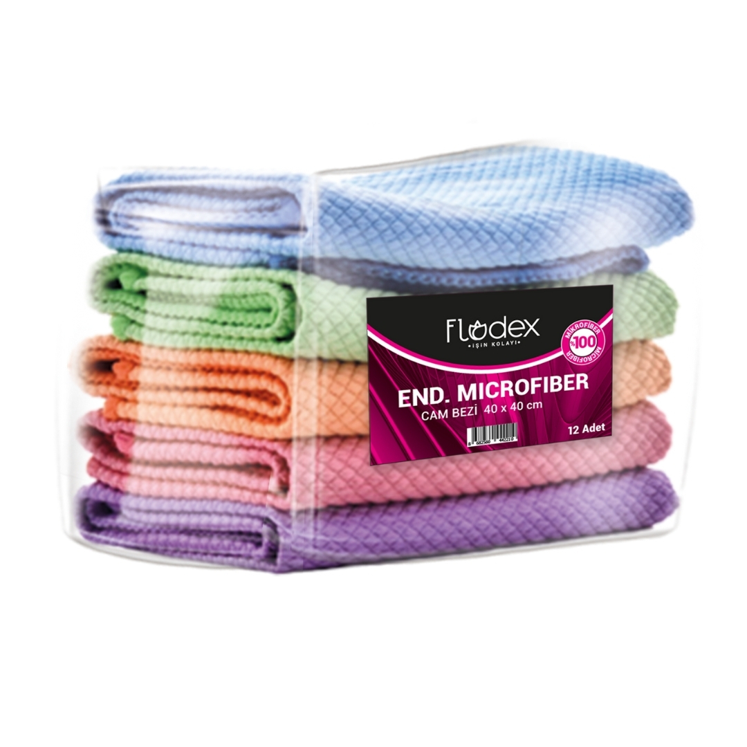 Endüstriyel Mikrofiber Cam Bezi 40x40CM – Flodex